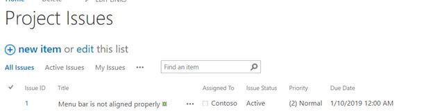 Working With Issue 🐞 Tracking List In SharePoint
